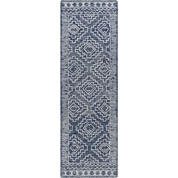 Livabliss Jace Navy Tribal 3 ft. x 8 ft. Indoor Runner Area Rug ...