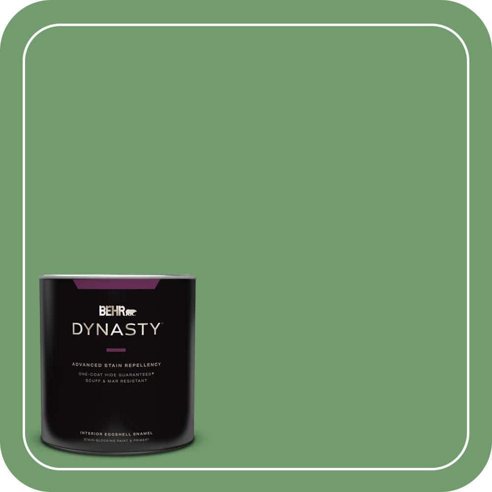 BEHR DYNASTY 1 qt. #450D-6 Shire Green Eggshell Enamel Interior Stain ...
