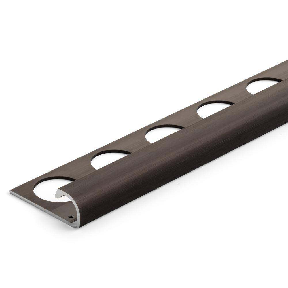 TrimMaster Black 5/16 in. x 98-1/2 in. Aluminum Square Tile Edging Trim ...