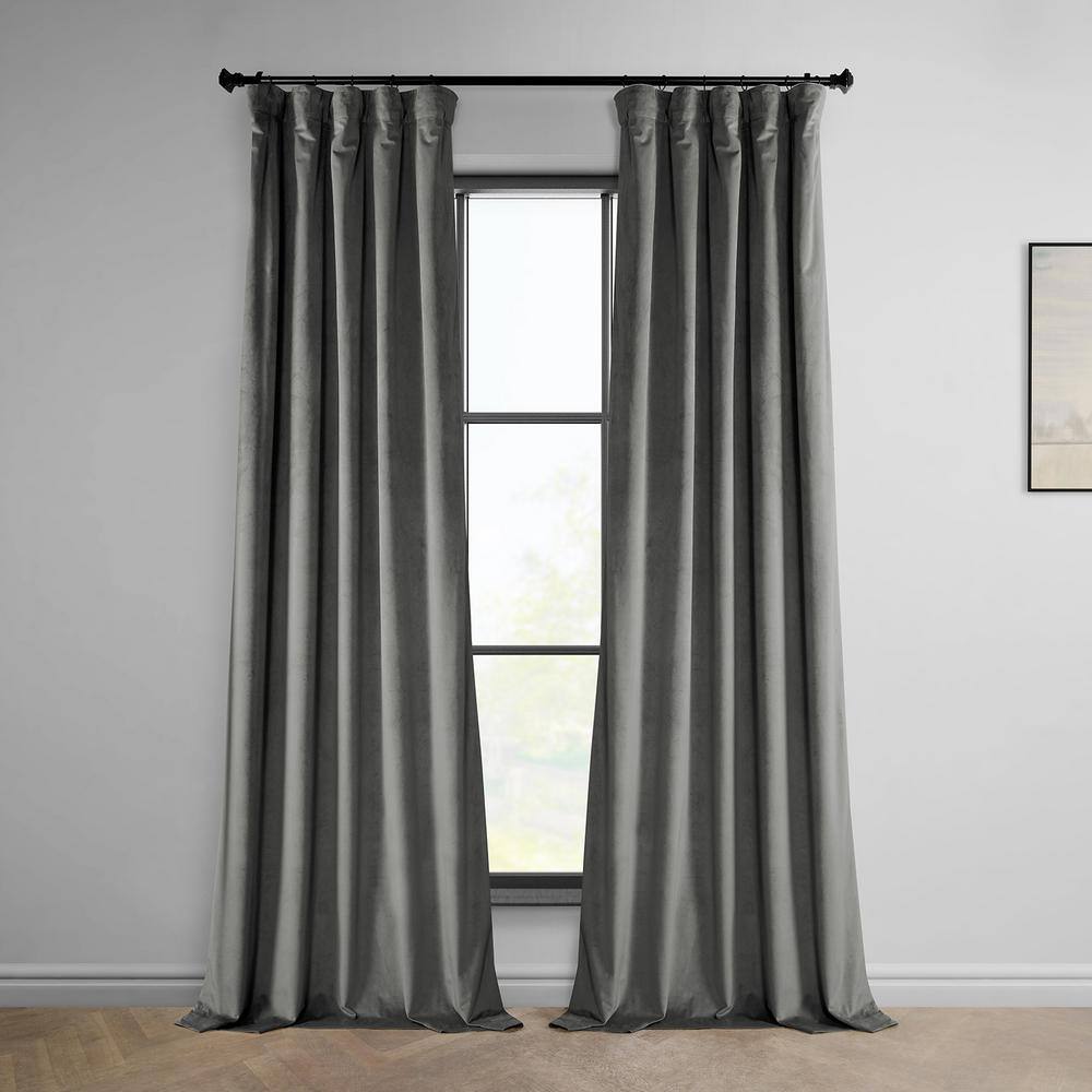 Reviews for Exclusive Fabrics & Furnishings Destiny Grey Velvet Rod ...
