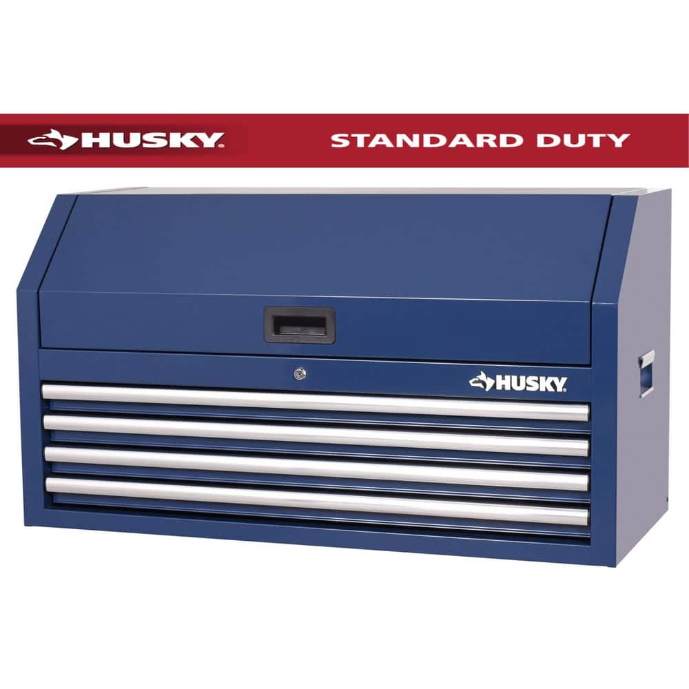 Husky Standard Duty 42 in. 4-Drawer Blue Top Tool Chest H42CH4BLU - The ...
