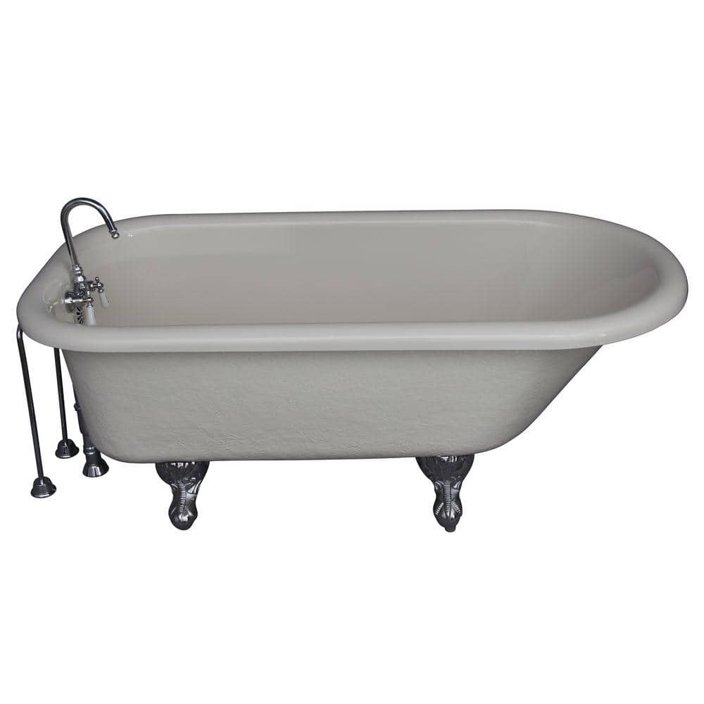 Barclay Products 5 ft. Acrylic Ball and Claw Feet Roll Top Tub in ...