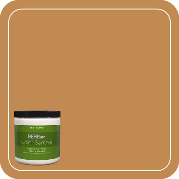 BEHR PREMIUM PLUS 8 oz. #M250-6 Toffee Tart Semi-Gloss Interior ...