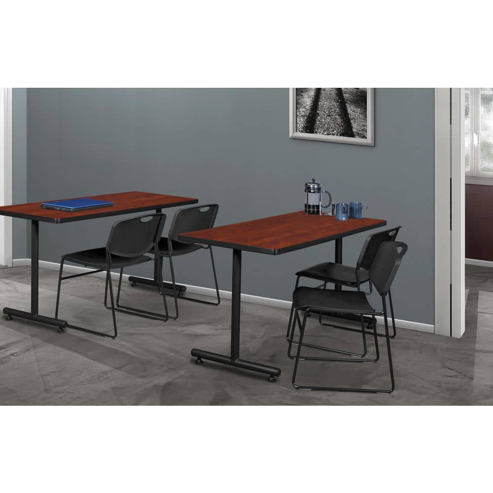 Regency Kobe 48 in x 30 in. Cherry T-Base Training Seminar Table Desk ...