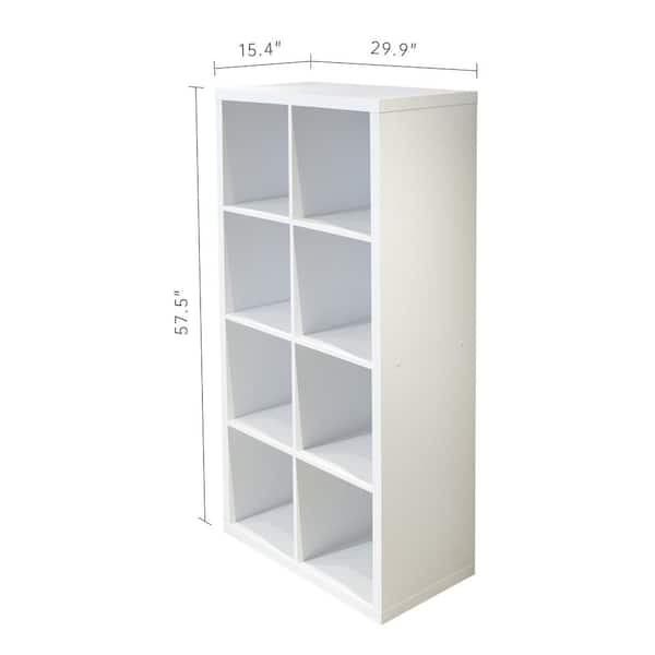 White tall cube storage unit store