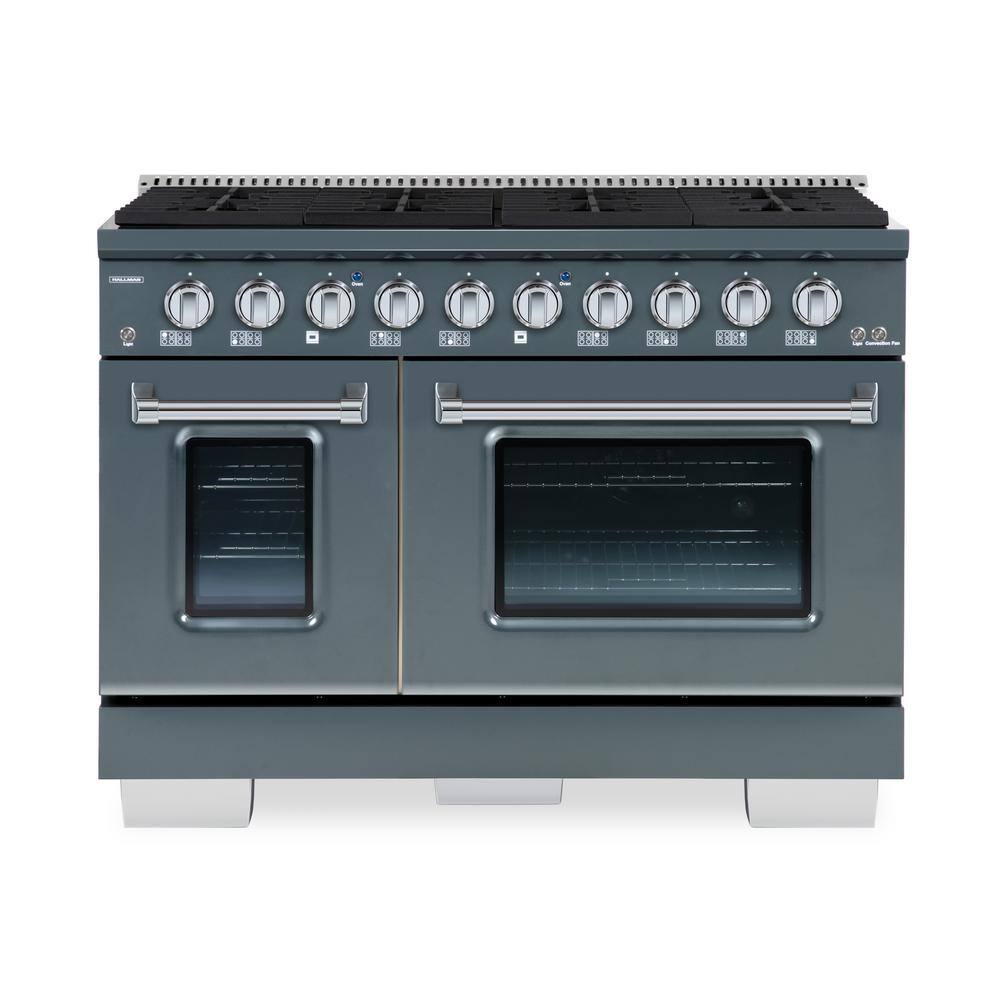 Hallman BOLD 48 in. 6.7 CF TTL. 8-Burner Freestanding Double Oven All ...
