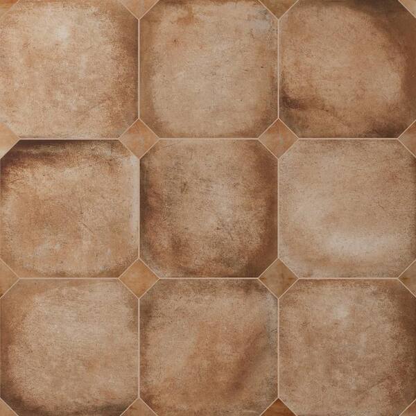 Merola Tile Laverton Octagon Natural with Taco Natural 8 in. x 8 in ...