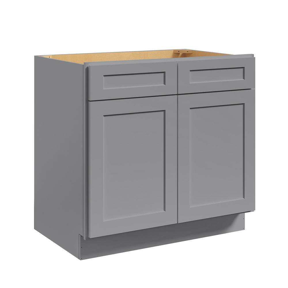 Hausvita 36 in. W. x 24 in. D x 34.5 in. H in Shaker Grey Plywood Ready ...