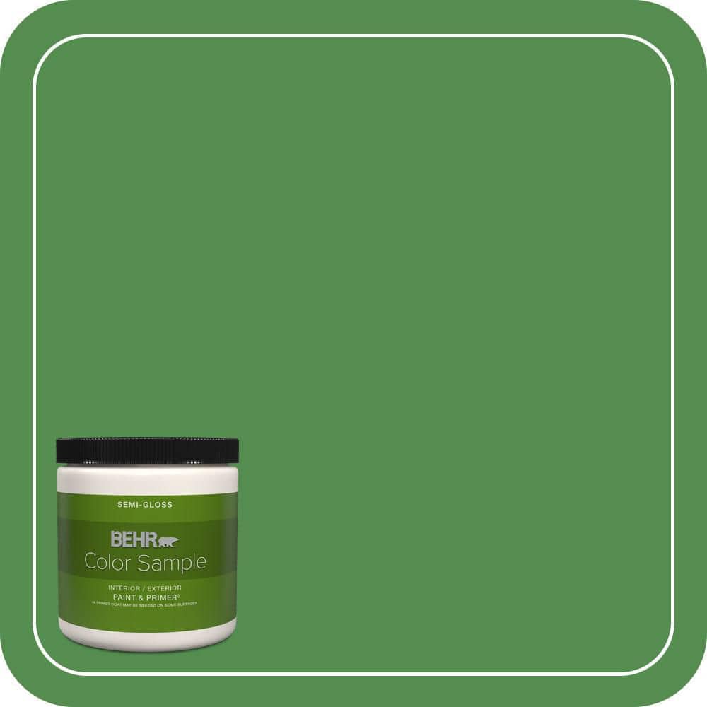 BEHR PREMIUM PLUS 8 oz. #M390-6 Belfast Semi-Gloss Interior/Exterior ...