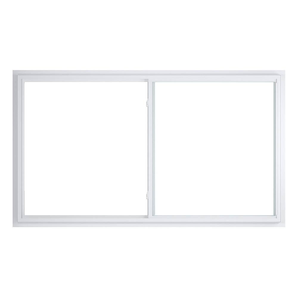 American Craftsman 84 in. x 47 in. 50 Series White Sliding Low-E Argon ...