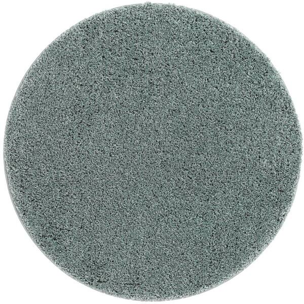 Well Woven Madison Shag Plain 3 ft. 11 in. x 3 ft. 11 in. Modern Solid ...