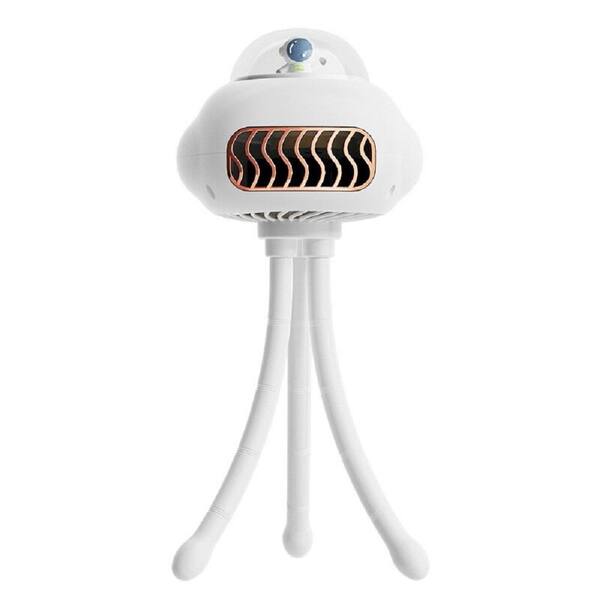 Optimus 7 in. Mini USB Air Cooler Pedestal Fan in White 985116257M ...