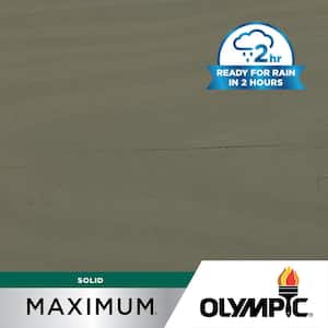 Olympic Maximum 1 gal. SC-1012 Cape Cod Gray Solid Color Exterior Stain ...