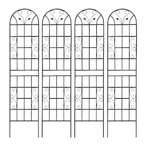maocao hoom 2-Pack Metal Garden Trellis 71 x 19.7 in. Rustproof Trellis ...