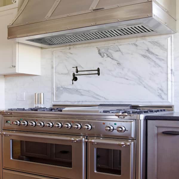 54 1200 CFM Insert Range Hood Stainless Steel LED Light Baffle Filter Included Akicon