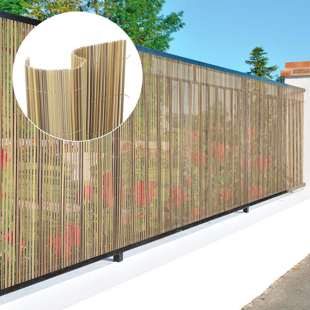 40in x 96in Privacy Screen Artificial Bamboo in Natural ZHD7-4096BO ...