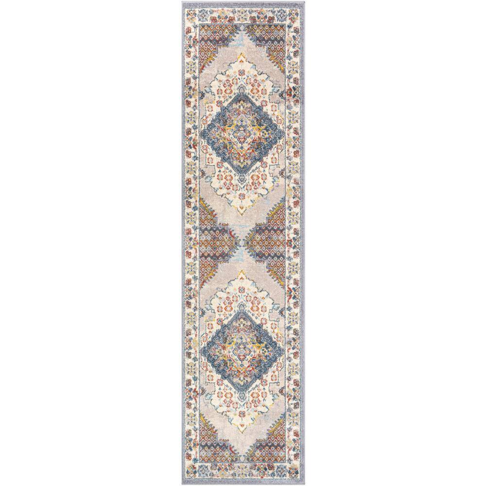 Livabliss Chandi Blue/Orange 2 ft. 7 in. x 10 ft. Runner Rug ...