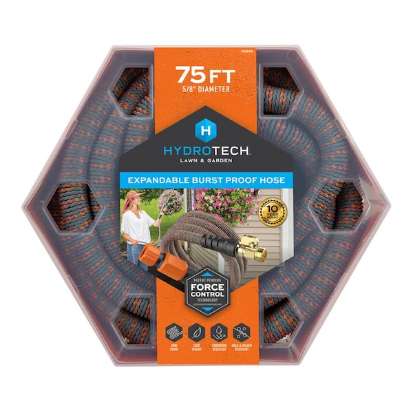 Hydrotech 5 8 In Dia X 75 Ft Burst Proof Expandable Garden Water Hose hydrotech-5-8-in-dia-x-75-ft-burst-proof-expandable-garden-water-hose