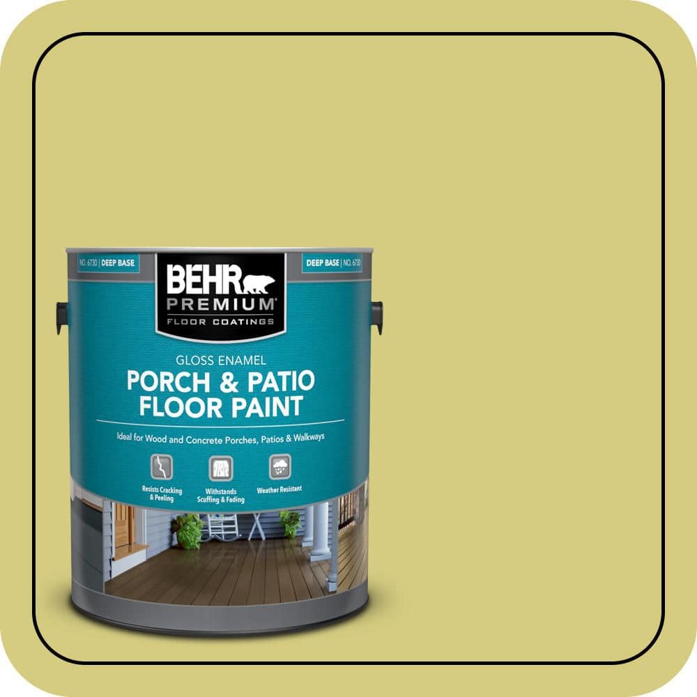 BEHR PREMIUM 1 gal. #P350-4 Spring Grass Gloss Enamel Interior/Exterior ...
