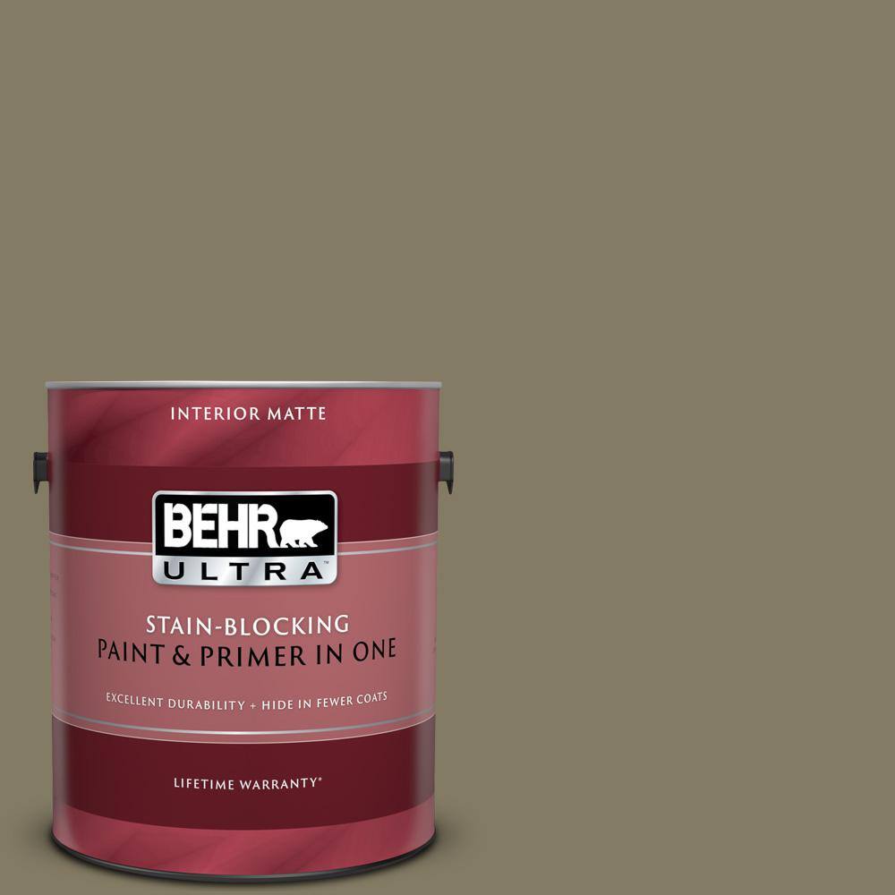 BEHR ULTRA 1 gal. #PPU8-24 Deserted Island Matte Interior Paint and ...