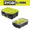 RYOBI LINK Medium Tool Box with LINK Compact 6-Compartment Modular Small Parts Organizer Tool ...