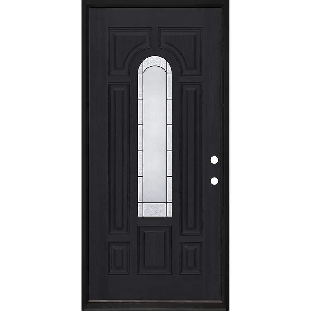 Steves & Sons Regency 36 in. x 80 in. Center Lite Empire Deco Glass ...