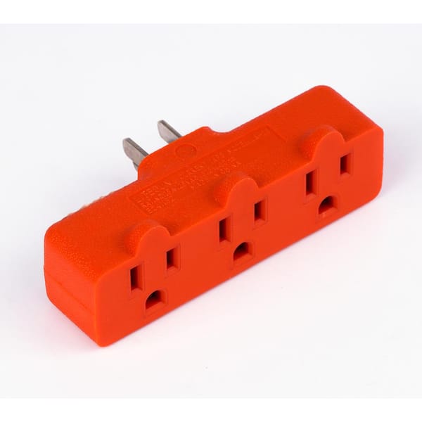 Commercial Electric Heavy-Duty Grounded Triple Tap Adapter (4-Pack) LA ...