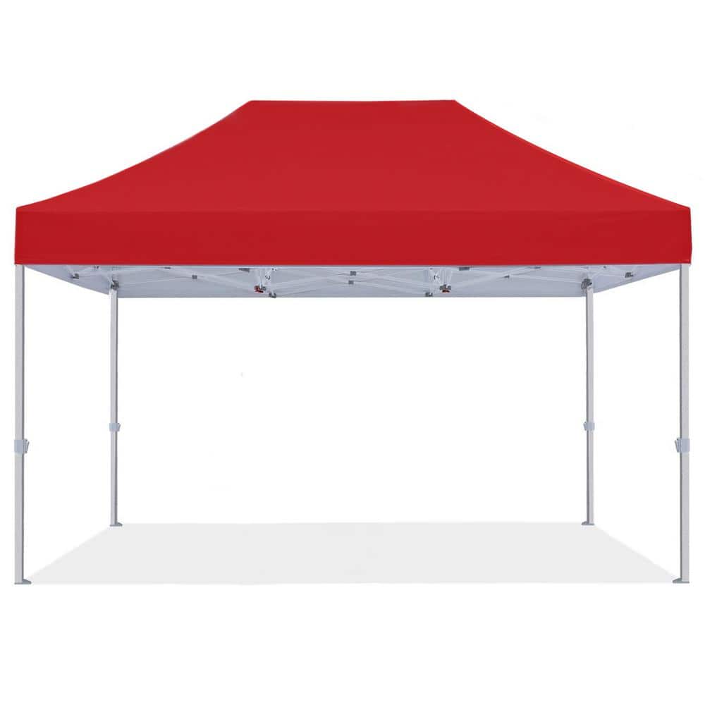 Terracemaster Commercial 10 ft. x 15 ft. Red Pop Up Canopy Tent with ...