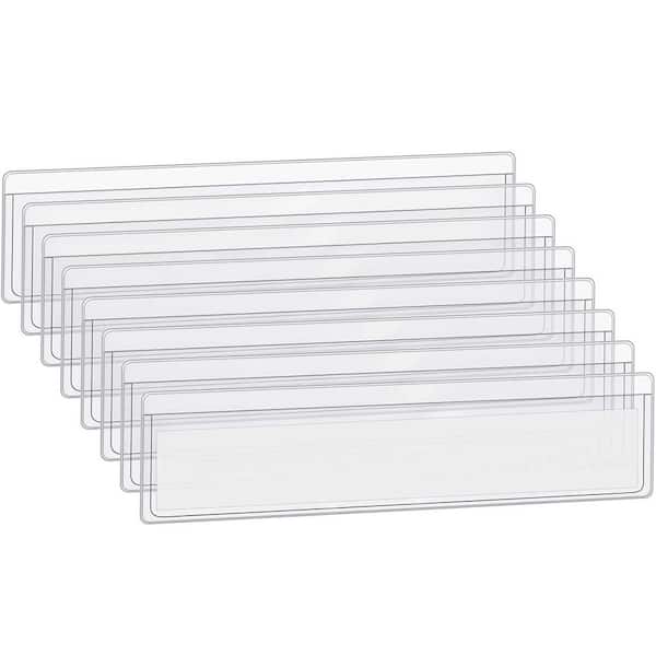 2.36 x 1.65 x 0.24 in. PVC Plastic Basket Bin Labels Clip On for ...