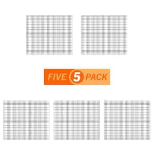 FORGERIGHT Deco Grid 4 ft. x 6 ft. Black Steel Fence Panel (5-Pack ...