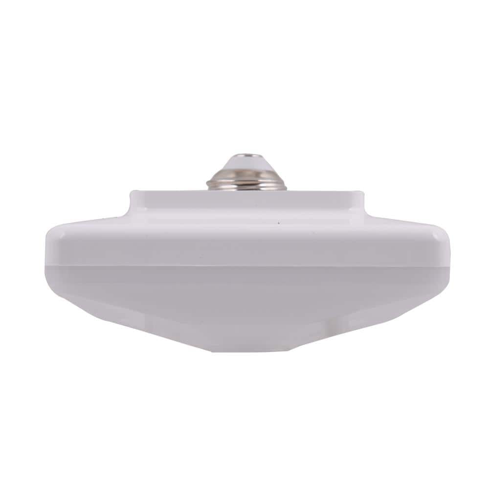 Simply Conserve 4.5 in. 60-Watt Square White Integrated LED Flush Mount ...