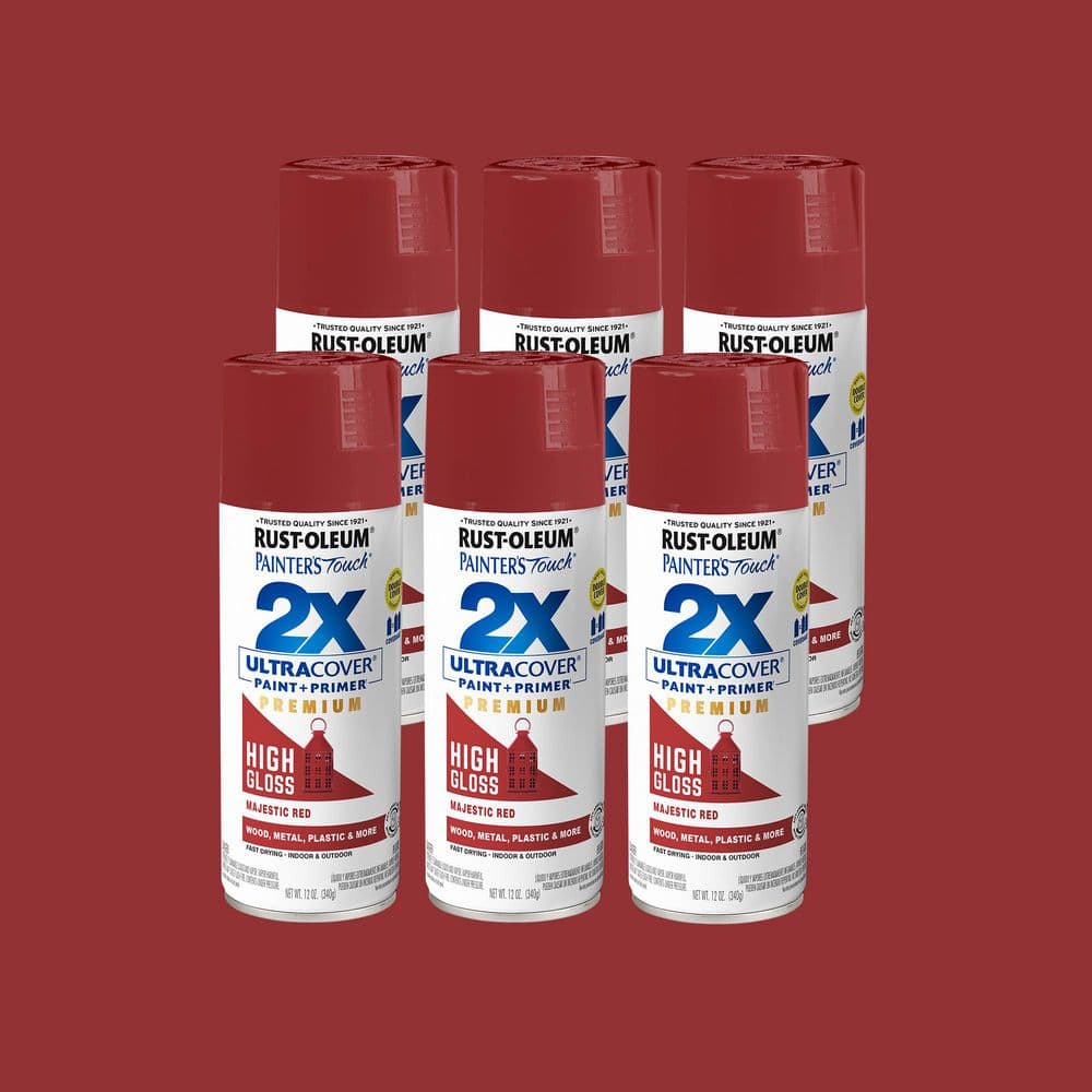 Rust-Oleum Painter's Touch 2X 12 oz. High Gloss Majestic Red General ...