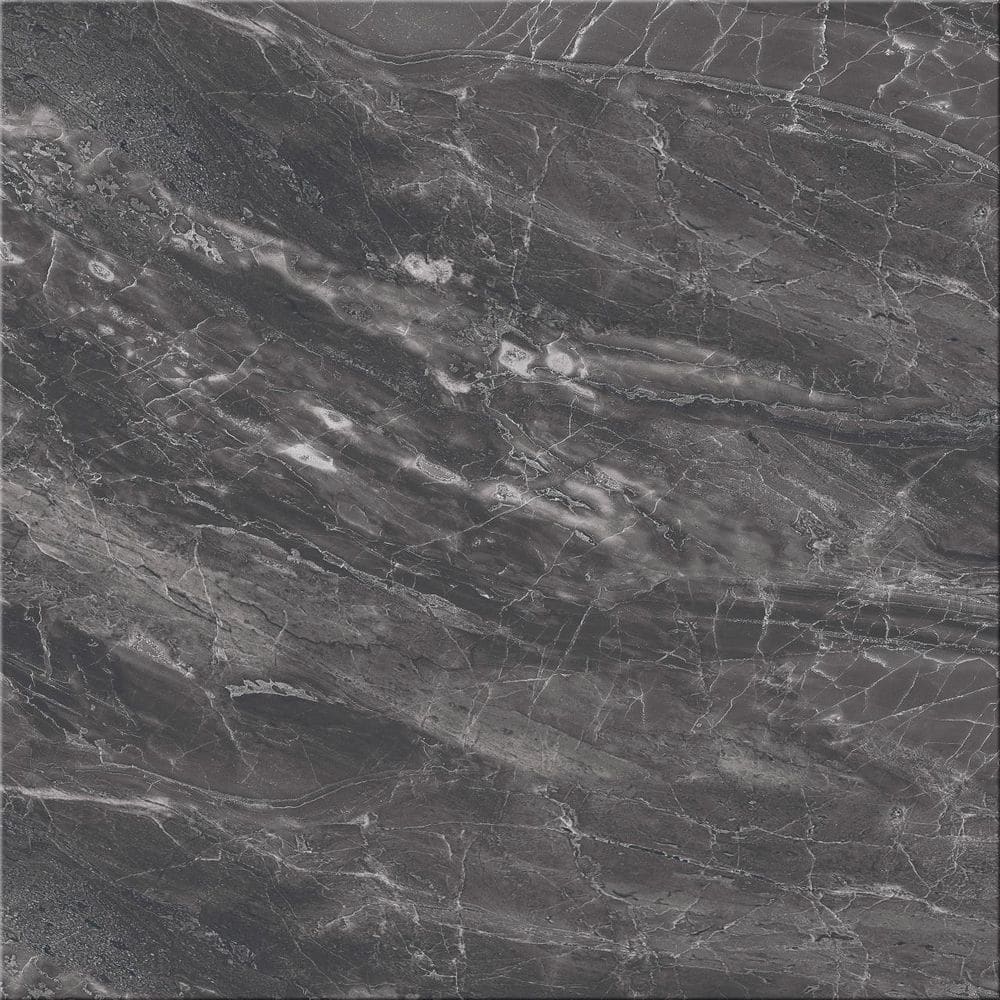 ELIANE Argento Marmo Gray Polished 24 in. x 24 in. Porcelain Stone Look ...