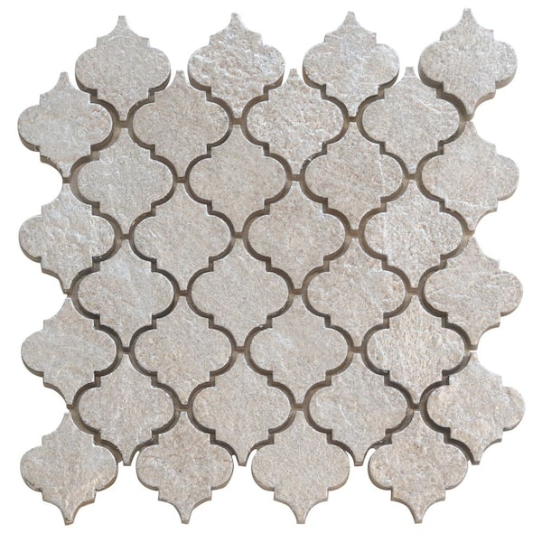 Apollo Tile Artisana 4 x 5 in. Silver Gray Textured, Foiled Resin ...