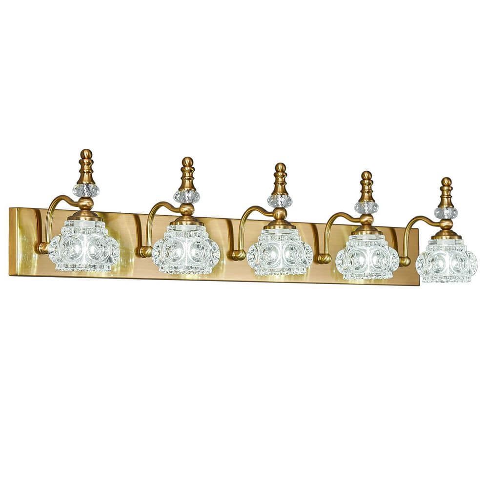 ZHLWIN Home Lighting Fixture Width 35.43" In. " 5-light Gold Modern ...