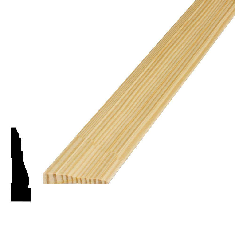 Alexandria Moulding WM 366 11/16 in. x 2-1/4 in. x 96 in. Pine Finger ...