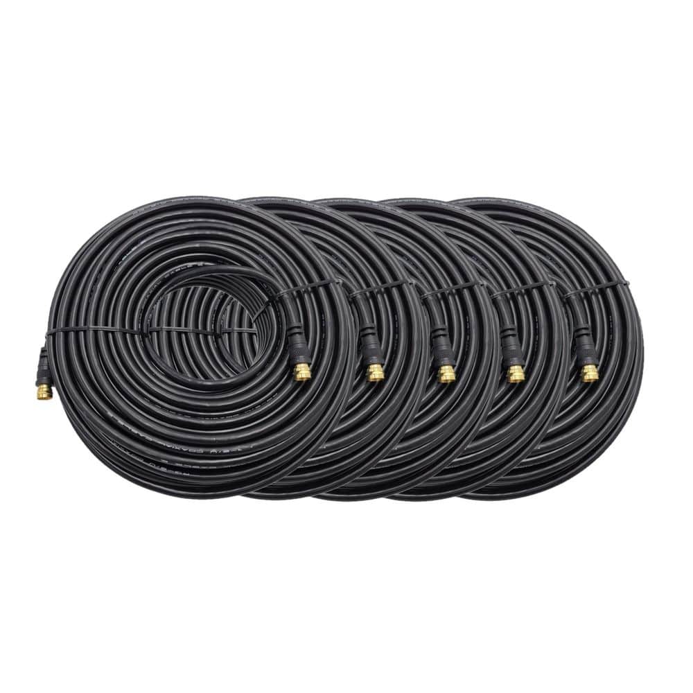 Micro Connectors, Inc 100 ft. (18AWG) RG-6 F-Type Shielded Coaxial ...