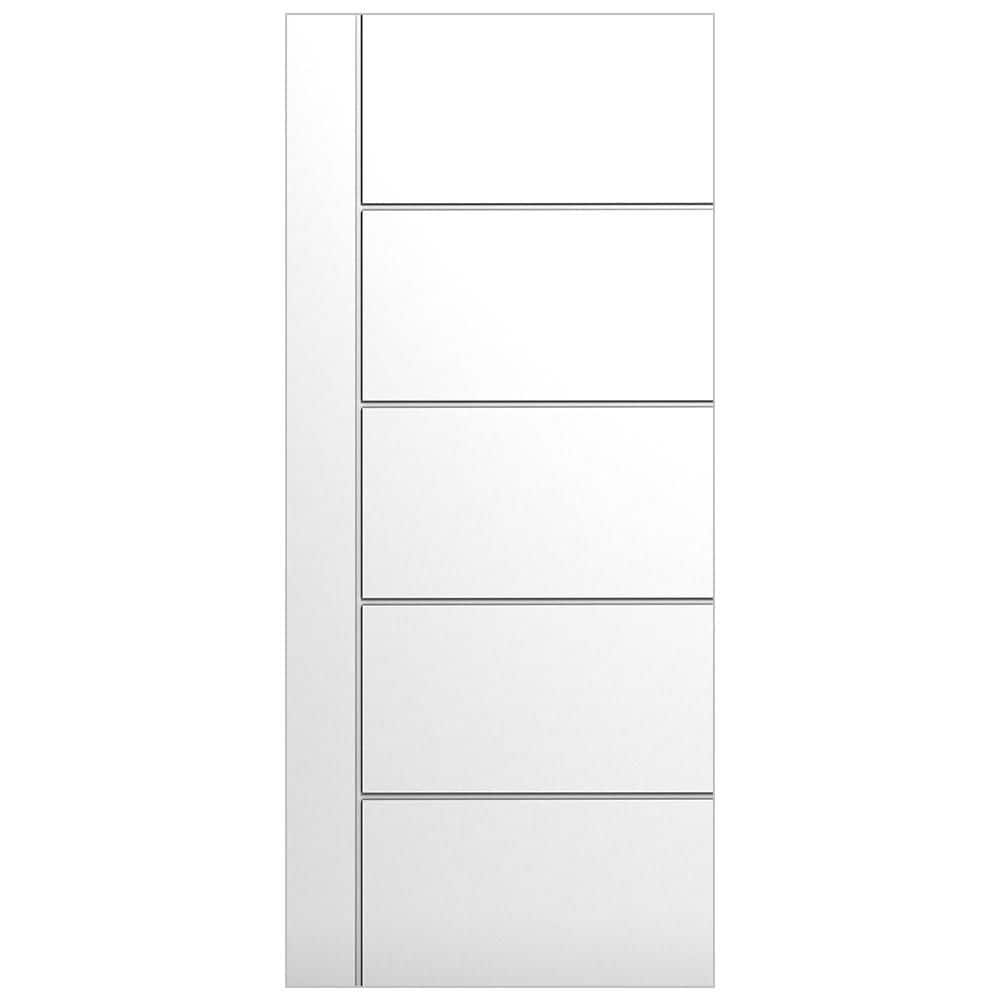 Alexandria Moulding 32 in. x 80 in. x 1-3/8 in. Contemporary 6-Panel ...