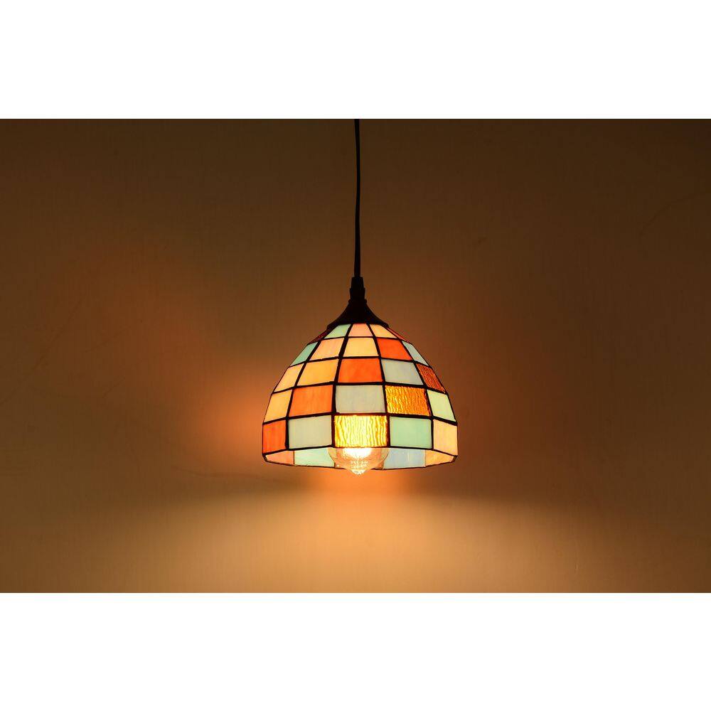 Nestfair 1-Light Colorful Shaded Pendant Light with Plug in Cord ...