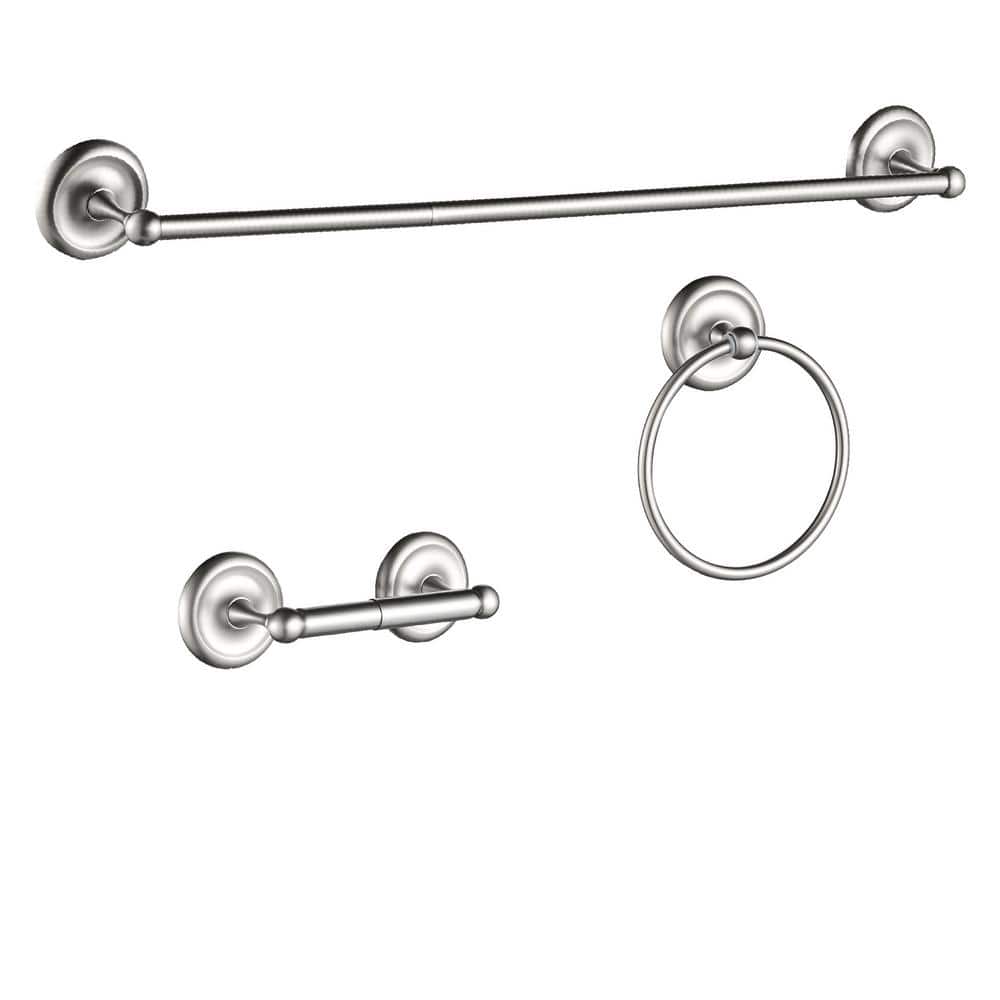 FORIOUS 3-Piece Bath Hardware Set with Included Mounting Hardware in ...