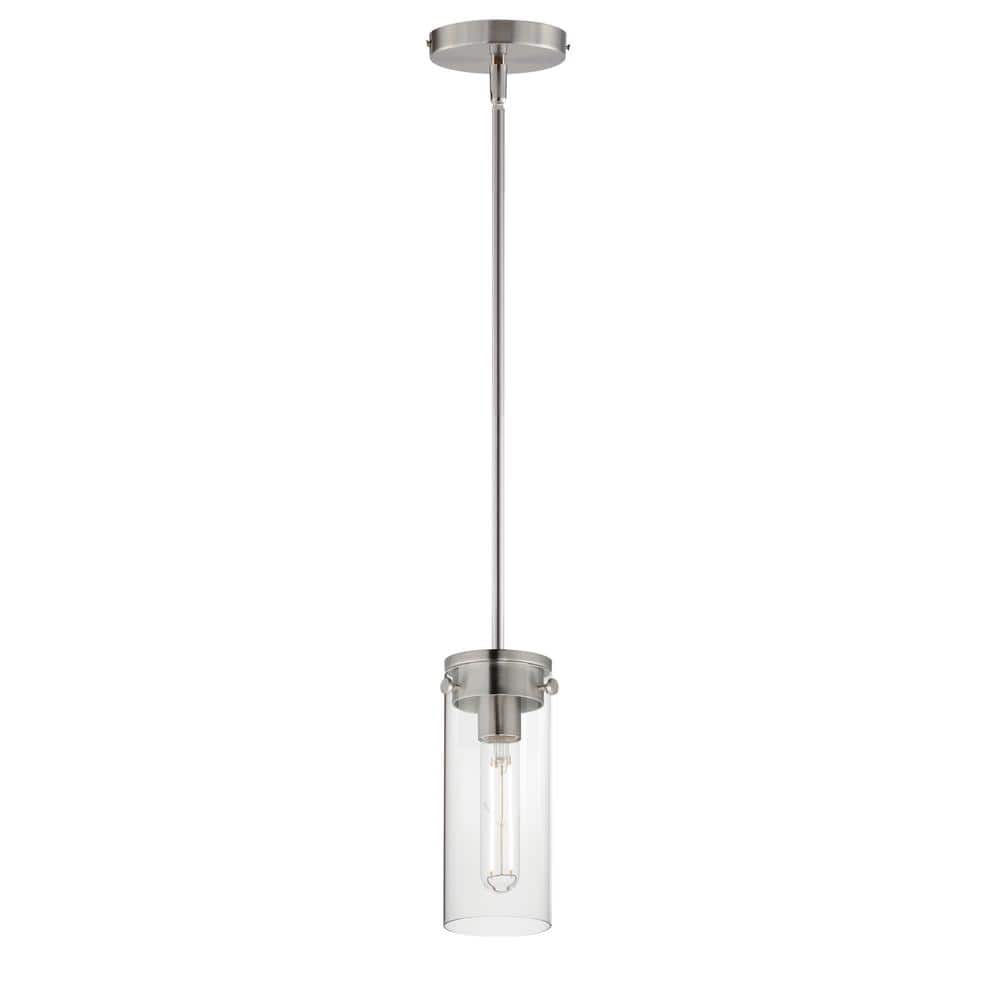Maxim Lighting Pinn 1-Light Mini Nickel Pendant Light 12406 - The Home ...