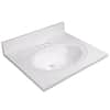 Design House 25 in. W x 22 in. D Cultured Marble Vanity Top in Solid ...