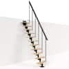 Dolle Atlanta Jet Black Modular Staircase Kit with no platform railing ...