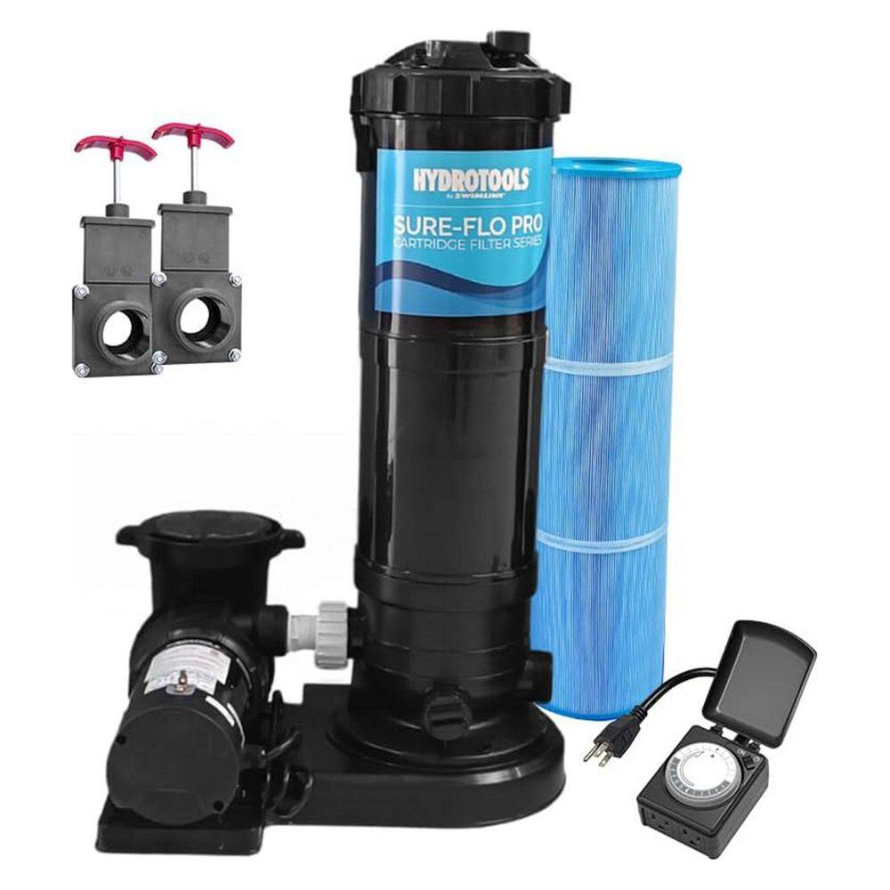 Swimline Hydrotools Cartridge Filter Pump for Above & Inground Pools ...