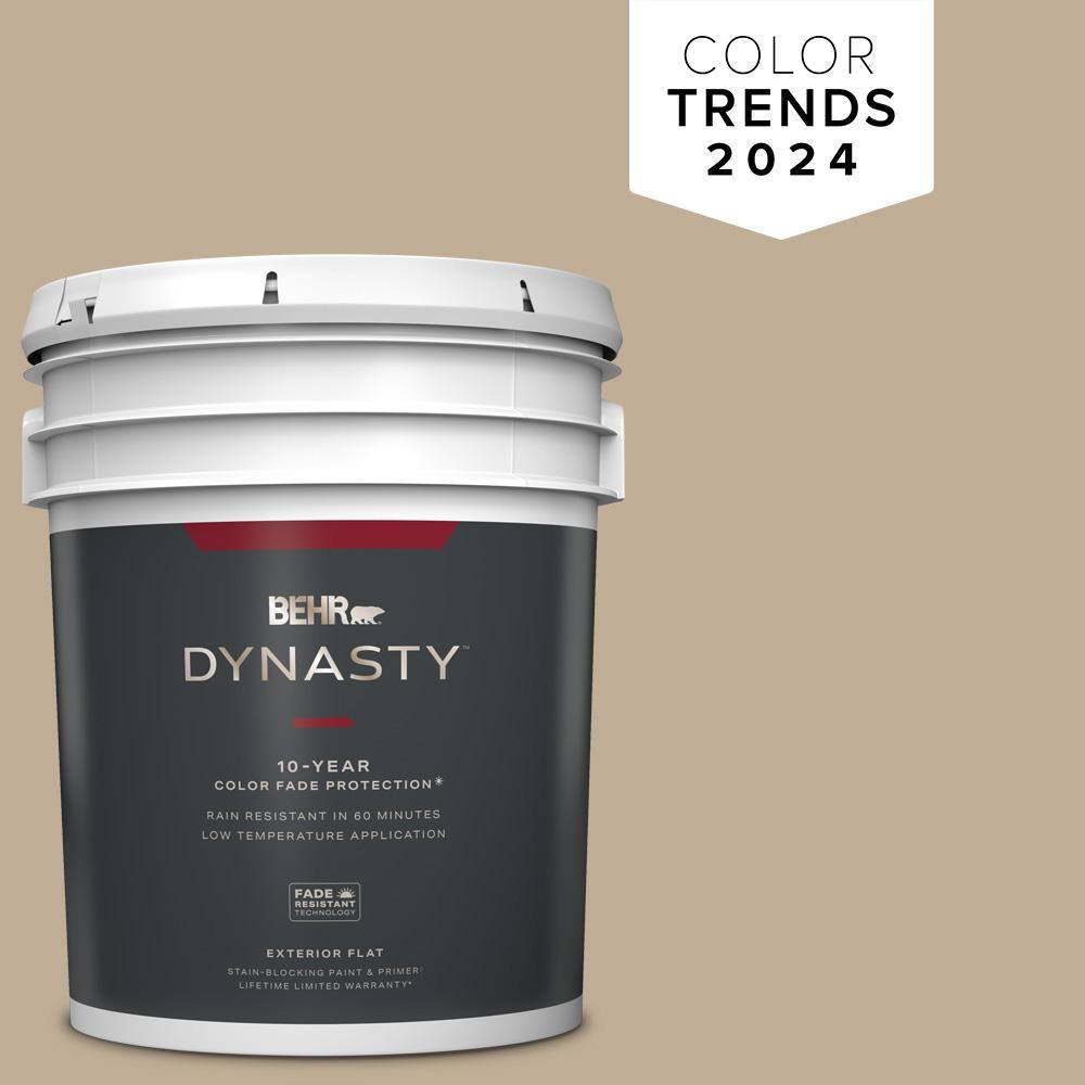 BEHR DYNASTY 5 gal. #PPU7-07 Riviera Beach Flat Exterior Stain-Blocking ...