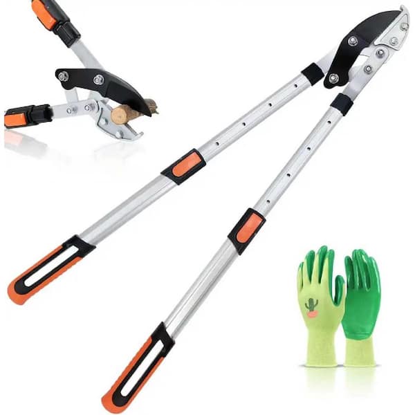 Jardineer 8 in. blade in Extendable Anvil Loppers, Heavy Duty Branch ...
