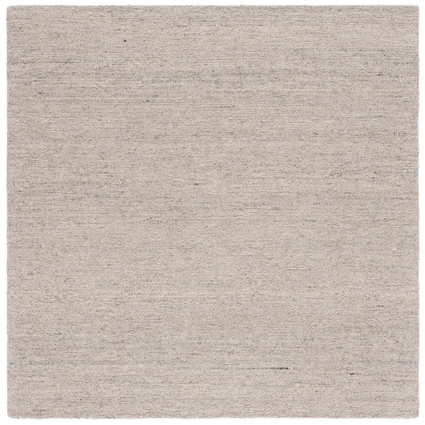 SAFAVIEH Himalaya 6 ft. x 6 ft. Beige/Light Gray Solid Modern Square ...