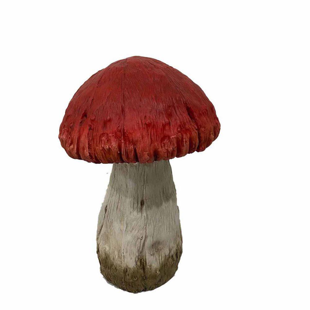 Red Polyresin Mushroom Garden Decor. 15 in. FB23058R - The Home Depot