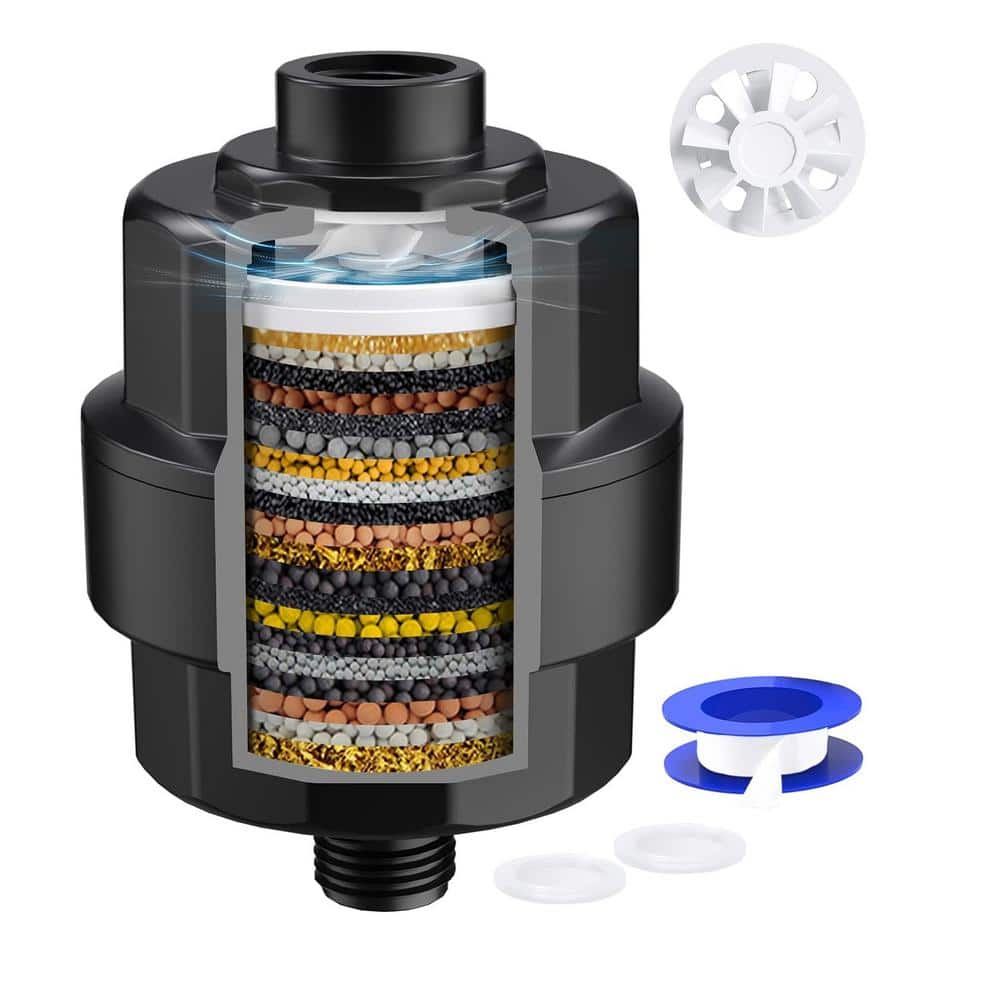 Lukvuzo 20-Stage Shower Head Filter for Hard Water High Output Water ...