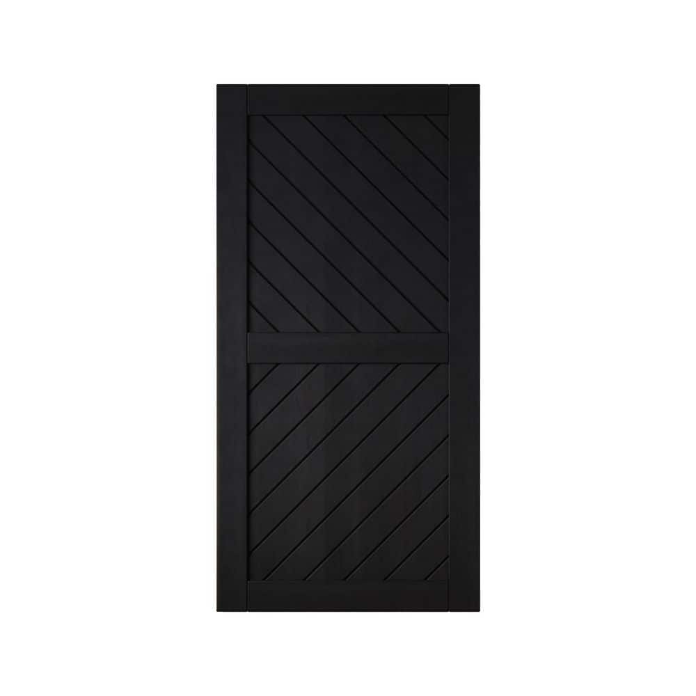 HOMACER XT4 40 in. x 80 in. C-Panel Solid Core Black Slanted Stripe ...